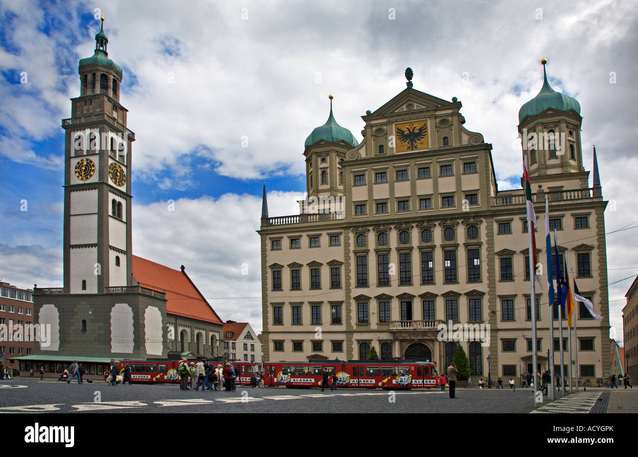 Perlach Tower and Town Hall, Augsburg, Germany Stock Photo - Alamy