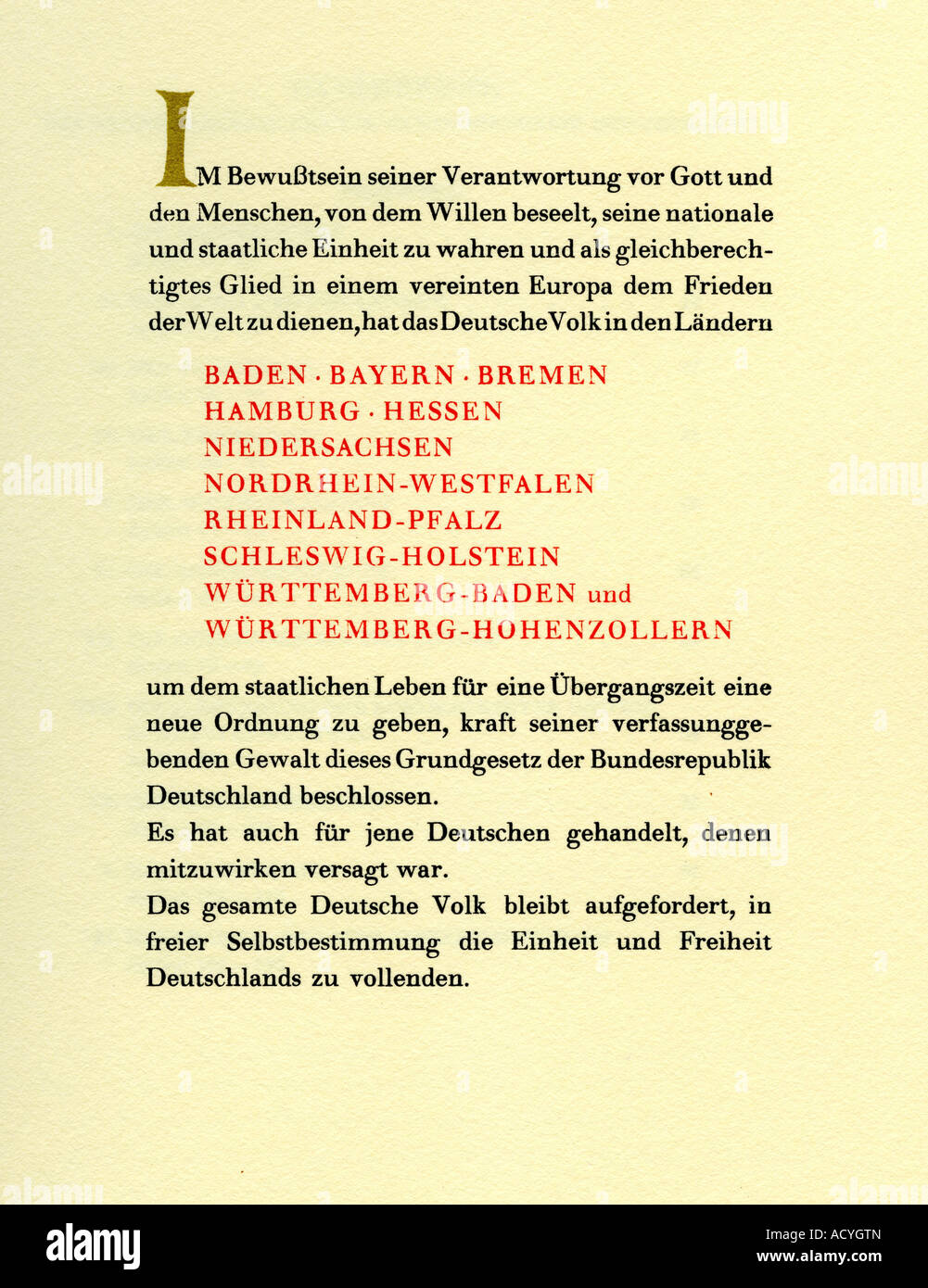 Preamble hi-res stock photography and images - Alamy