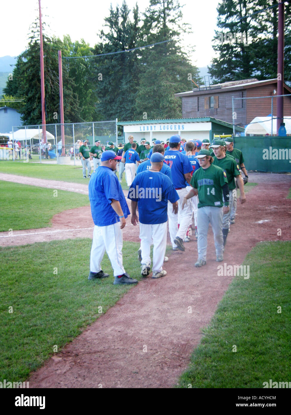 Baseball players after game Stock Photo - Alamy
