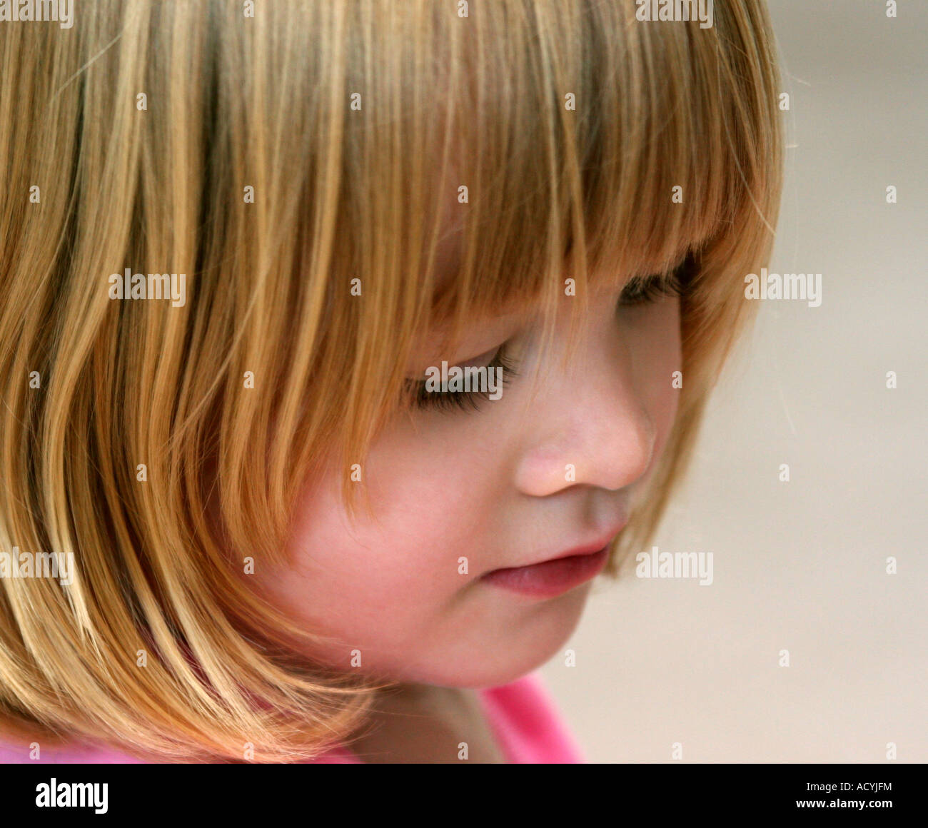 Young Girl, close-up side view of face Stock Photo - Alamy