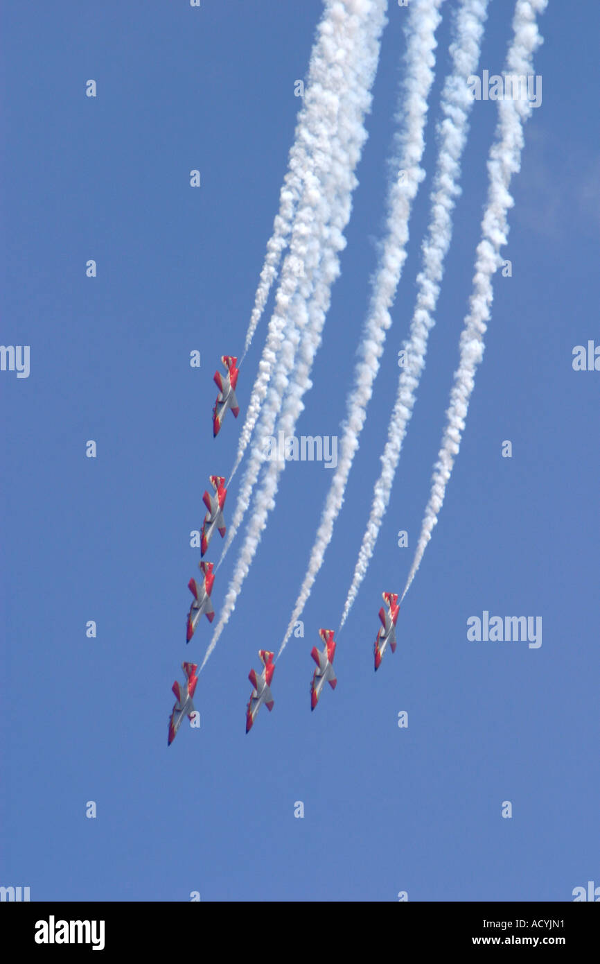 Patrulla Aguila Spanish aerobatic display team in action Stock Photo ...