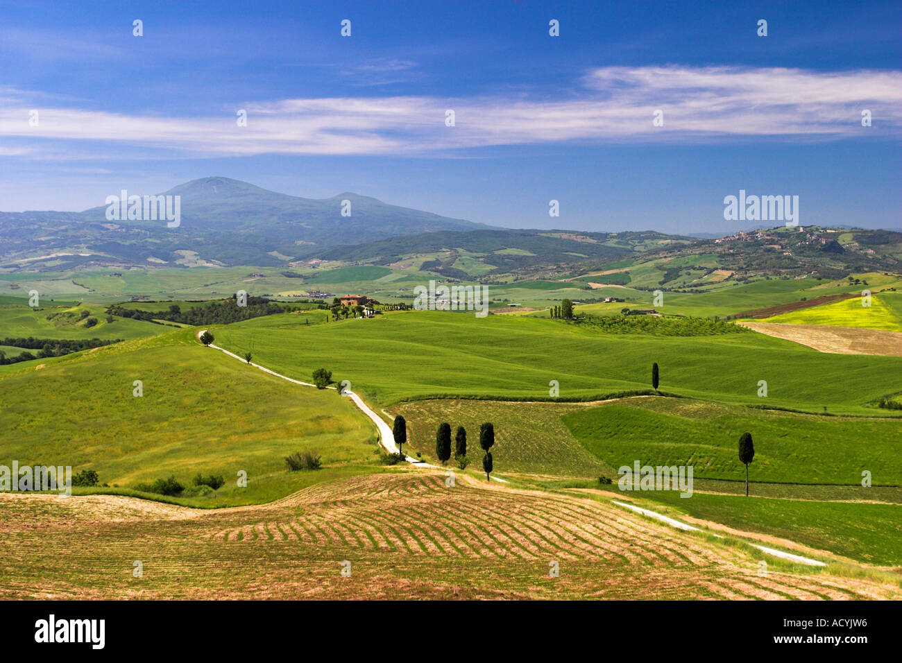 Tuscany landscape Val d'orcia Stock Photo - Alamy