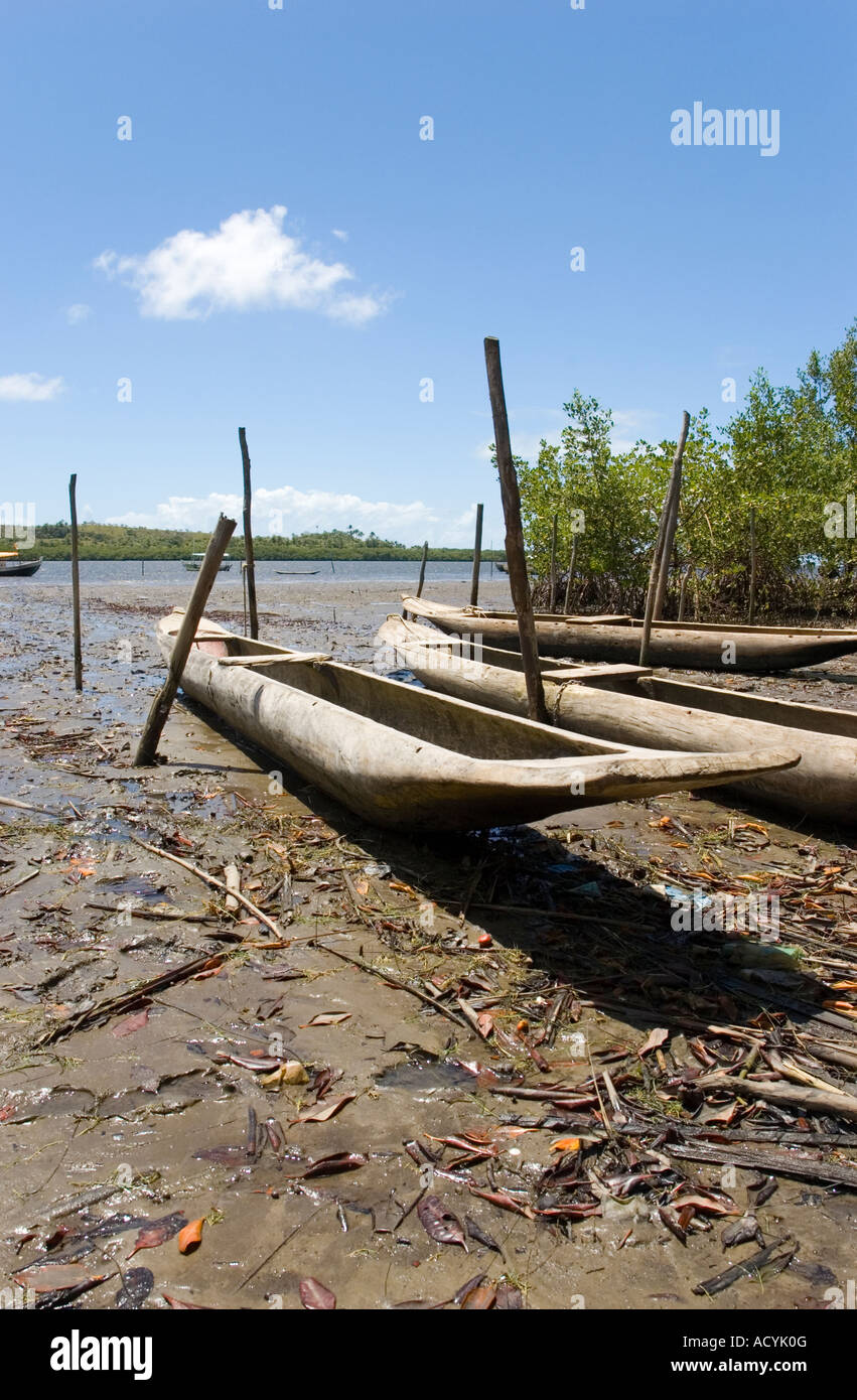 Canoe's at Barra dos Carvalhos, Bahia, Brazil Stock Photo - Alamy