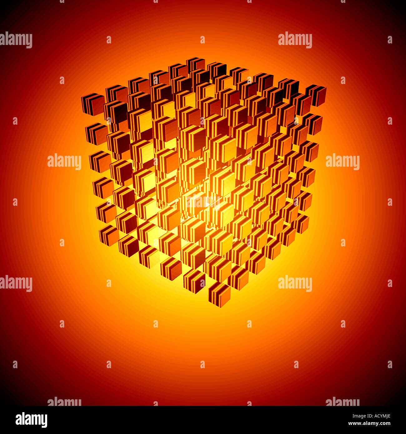 3D rendering of an abstract hollow cube for wire frame illustration Stock Photo - Alamy