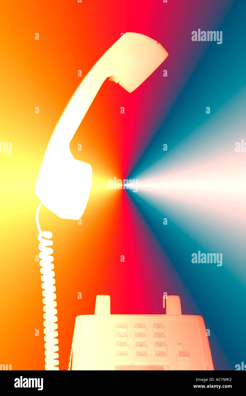 abstract view of desktop telephone Stock Photo - Alamy