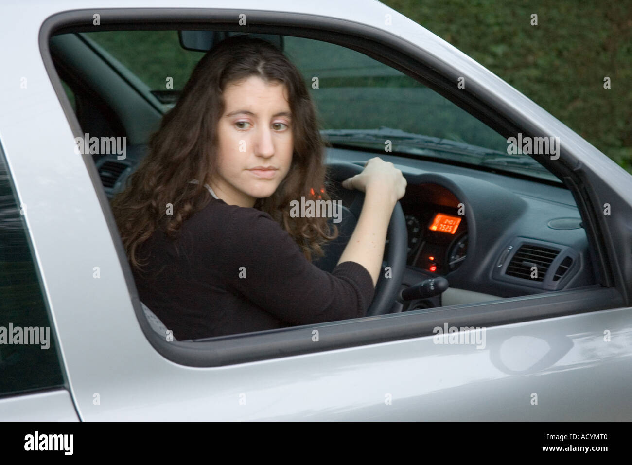 Woman Reversing Her Car High Resolution Stock Photography and Images ...