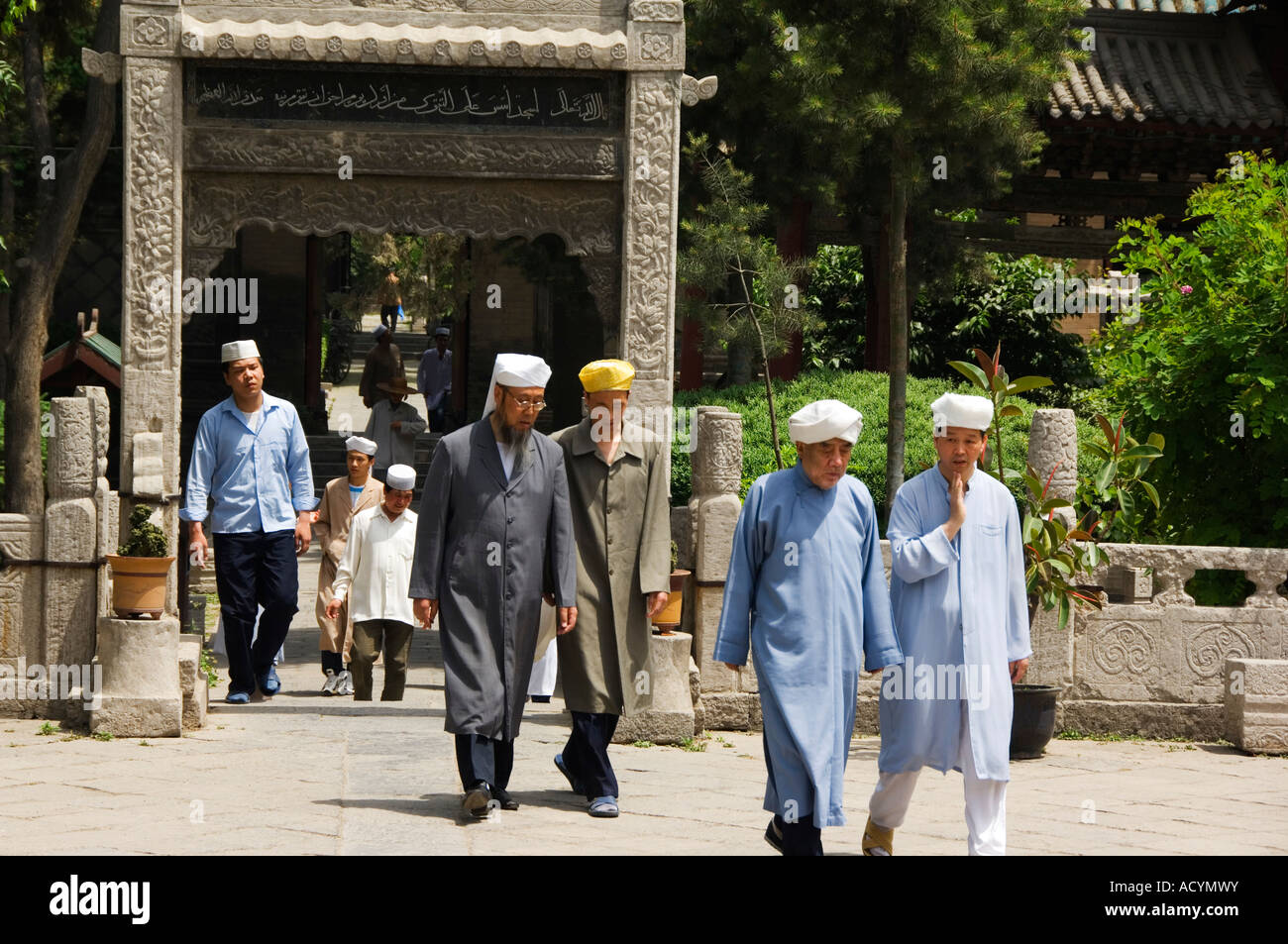 Men going to pray at The Great Mosque Xian China Stock Photo - Alamy