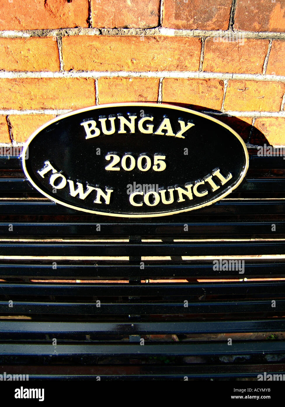 Bungay town council sign Stock Photo - Alamy