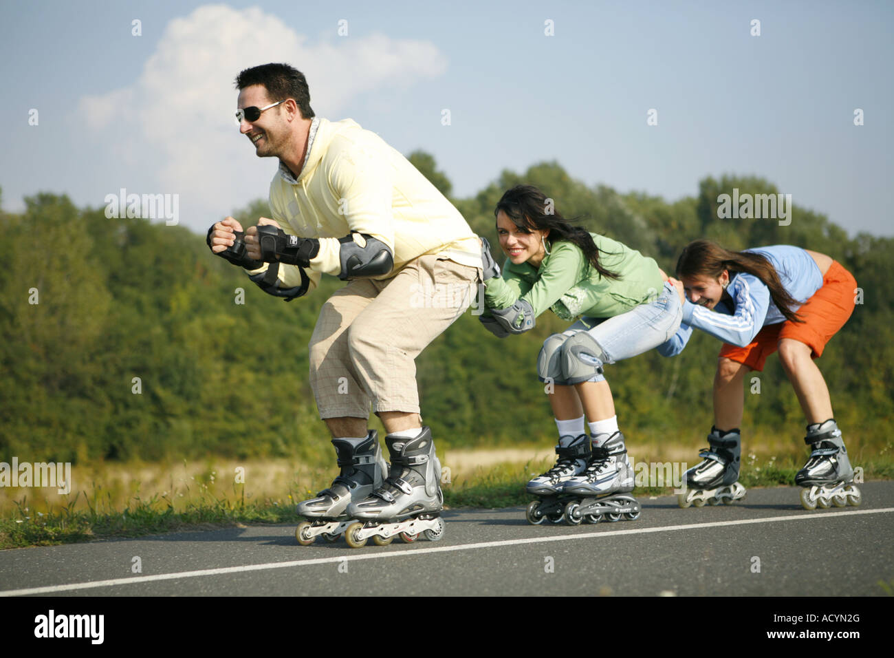 In line scating hi-res stock photography and images - Alamy