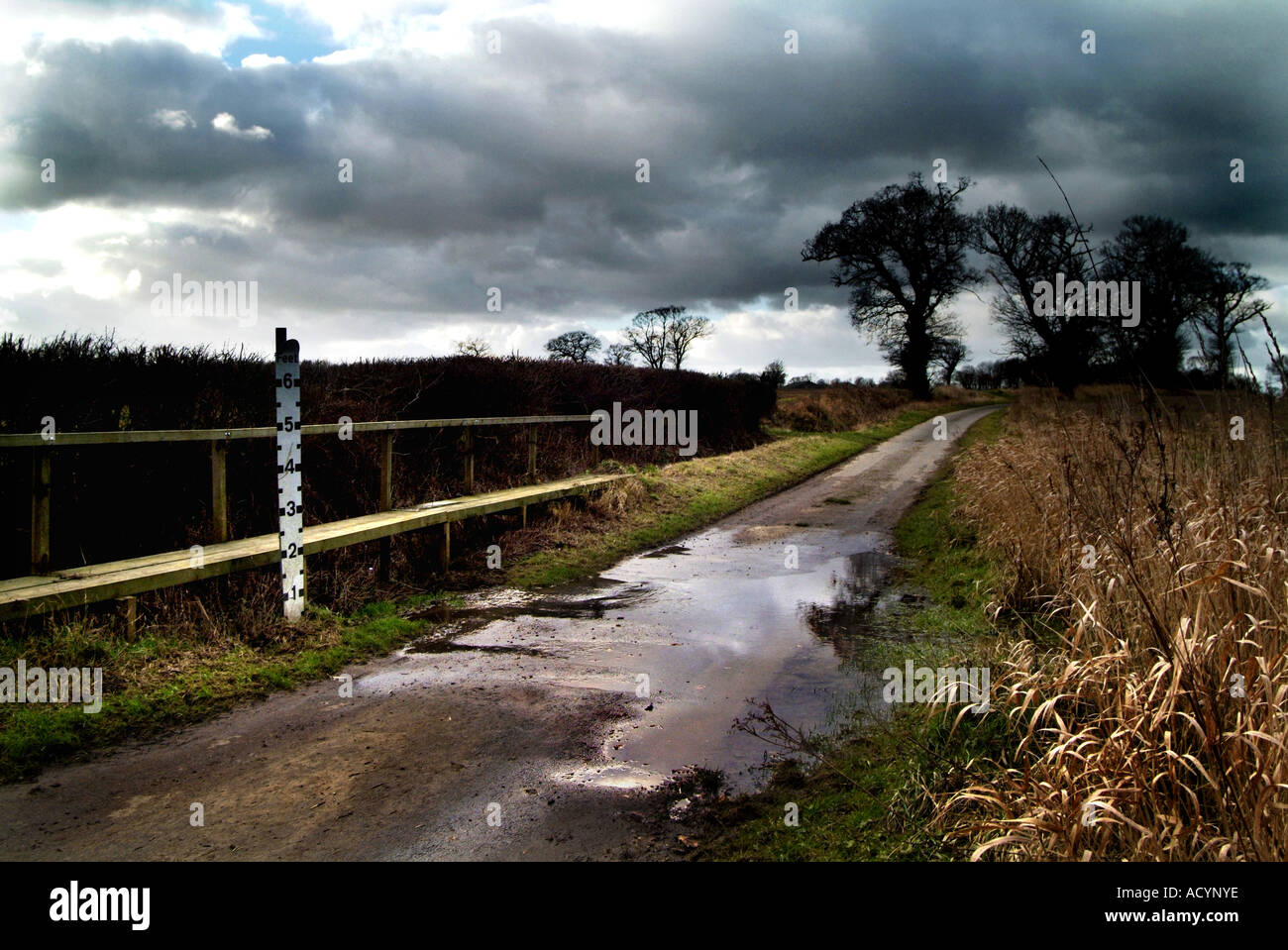 ford over stream flowing across country road Stock Photo - Alamy