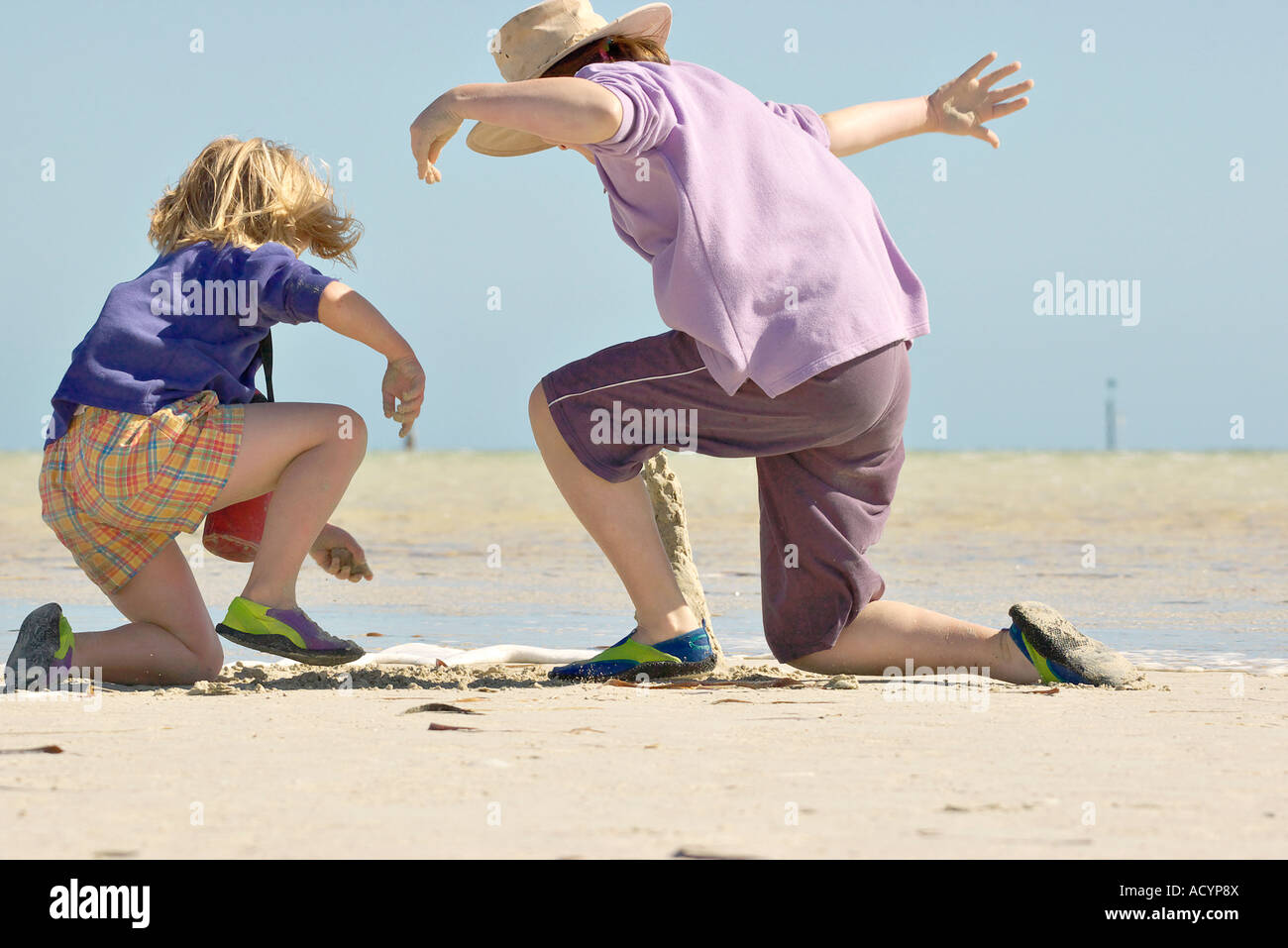 Building sandcastles on beach hi-res stock photography and images - Alamy