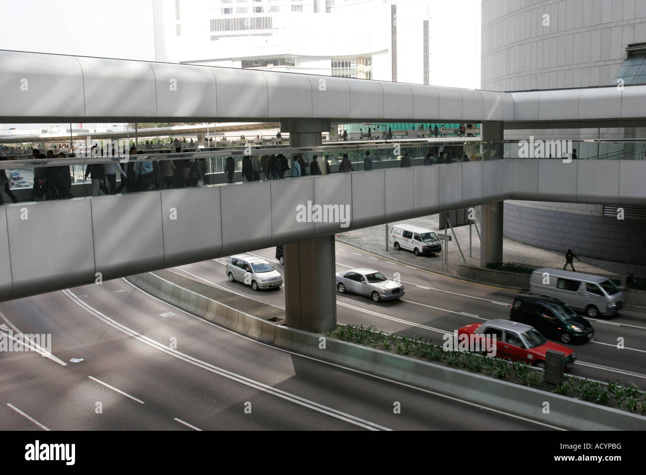 Elevated Walkway Above Street High Resolution Stock Photography and ...