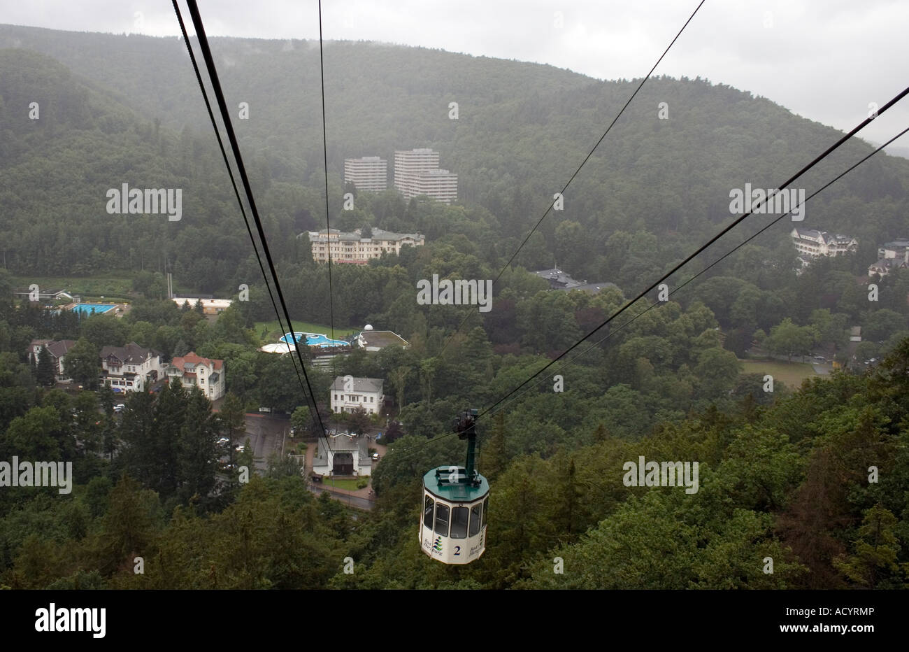 Cable Car to Wurmberg Mountain in Harzburg Stock Photo - Alamy