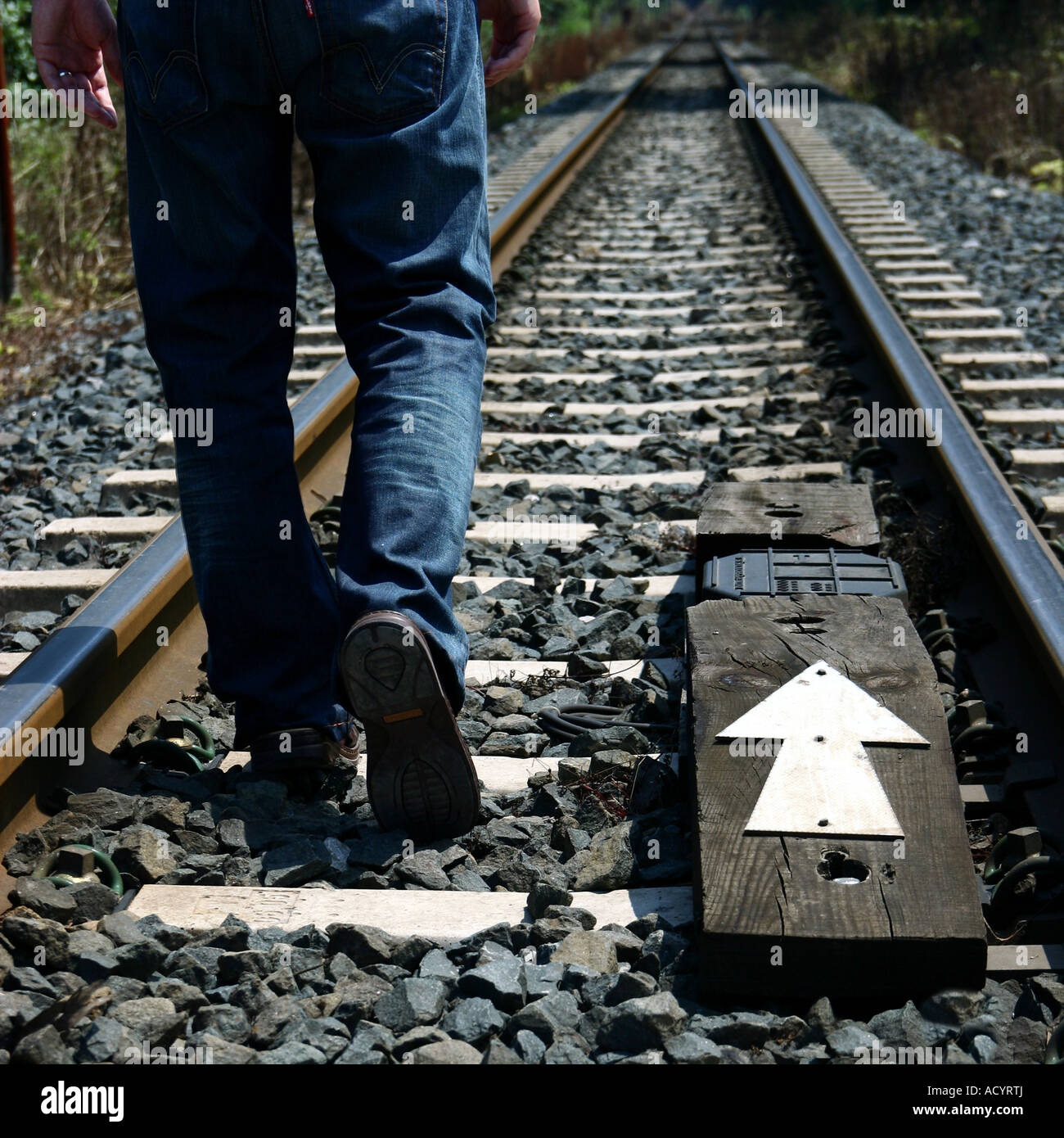 Man walk straight line hi-res stock photography and images - Alamy