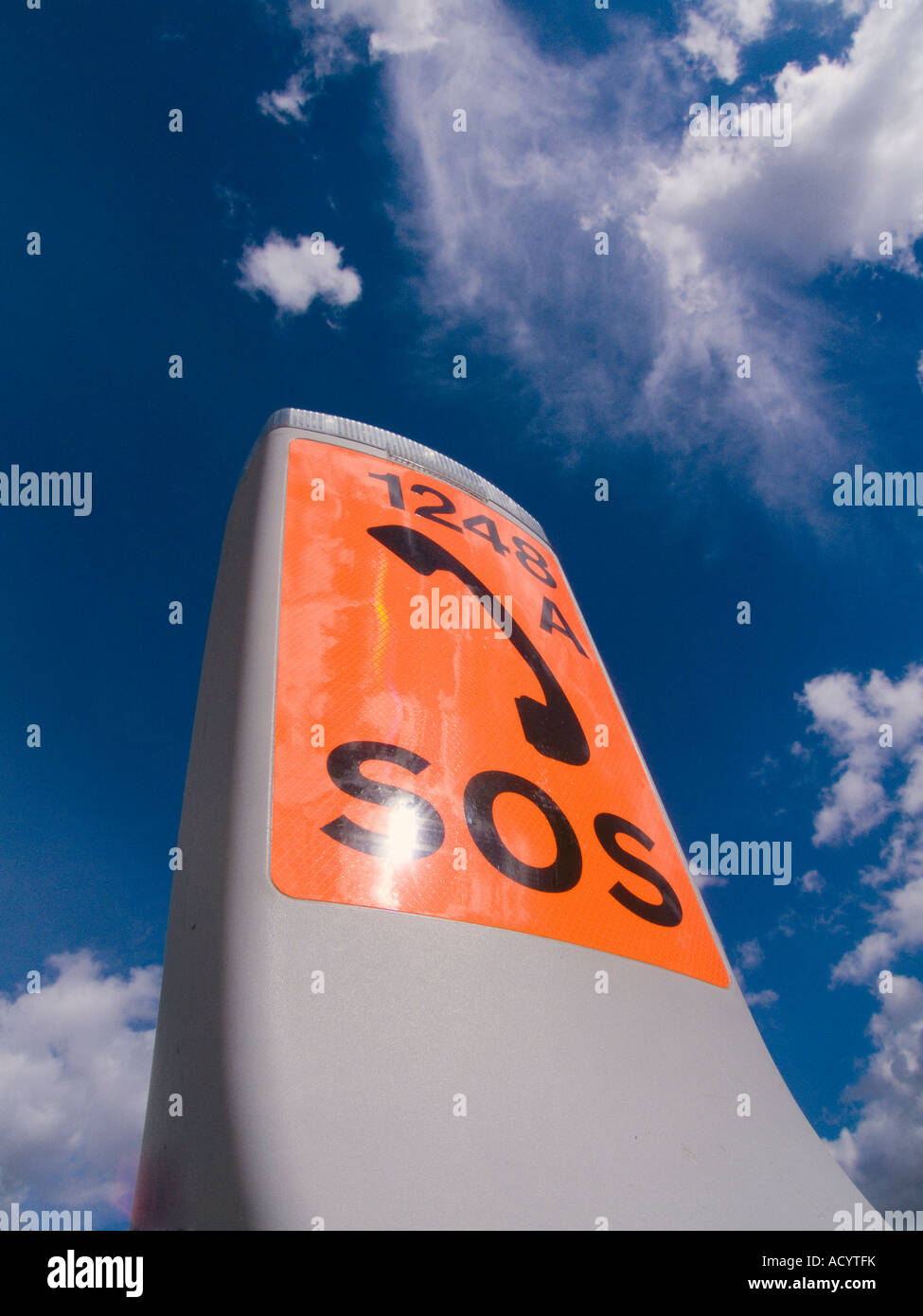 An SOS emergency call box at the side of a major road Stock Photo - Alamy