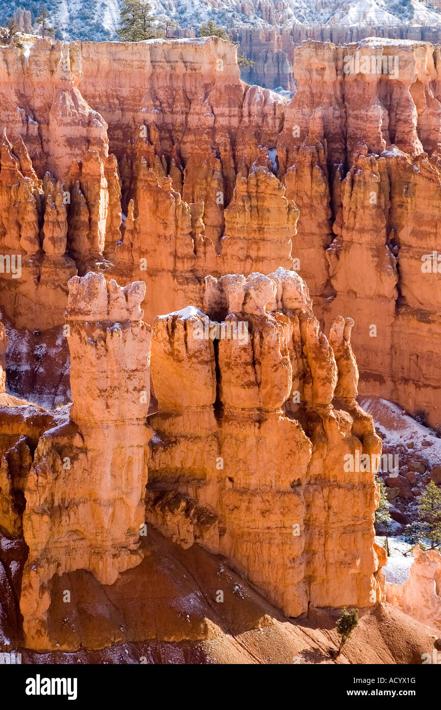 A picture illustrating some of the many of the features of Bryce Canyon ...