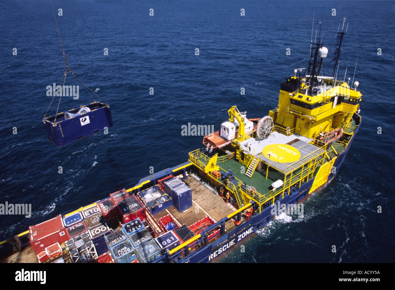 North Sea supply vessel supporting offshore operations within the oil ...