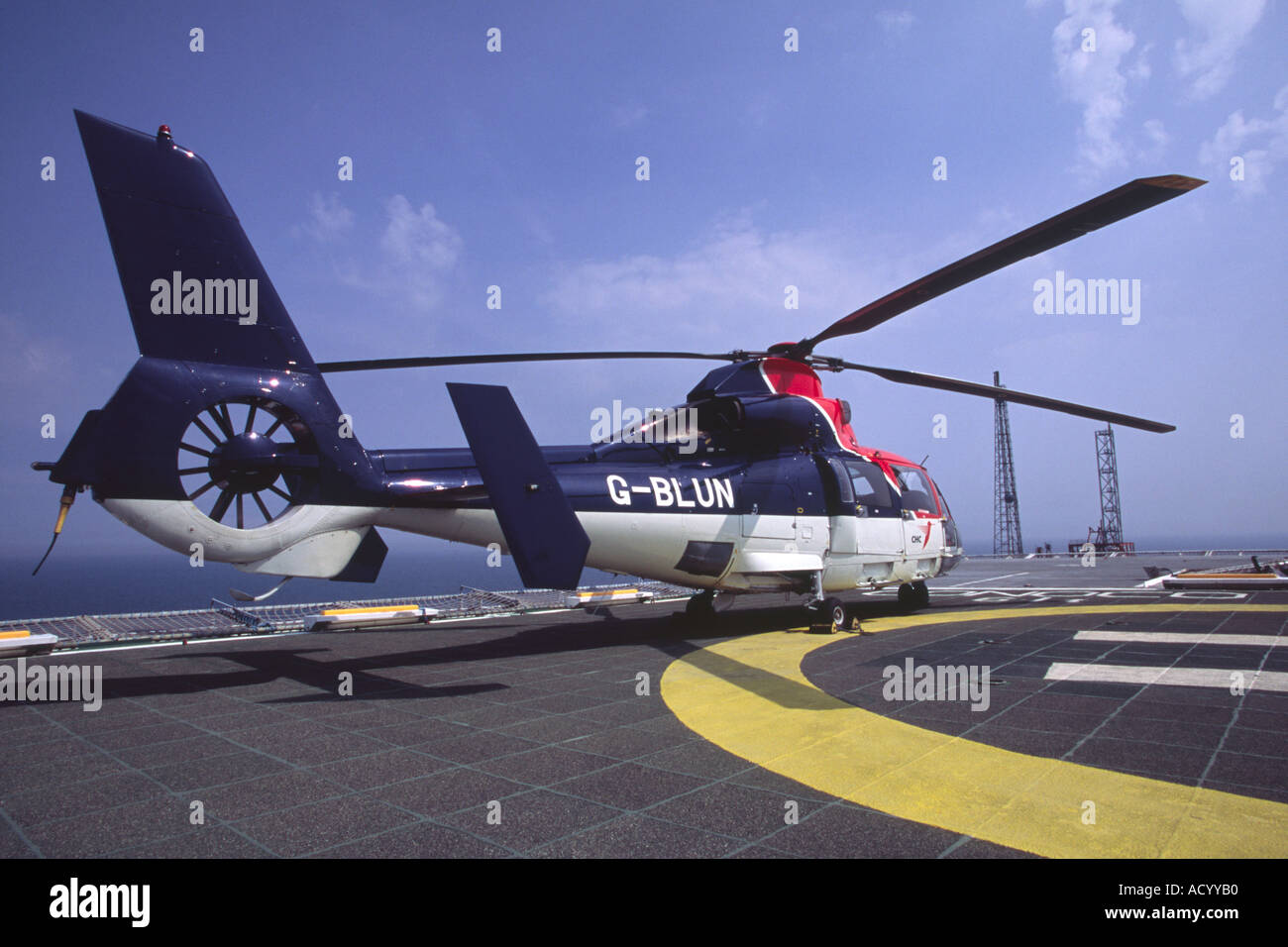 635N type helicopter servicing the North Sea oil and gas industry ...