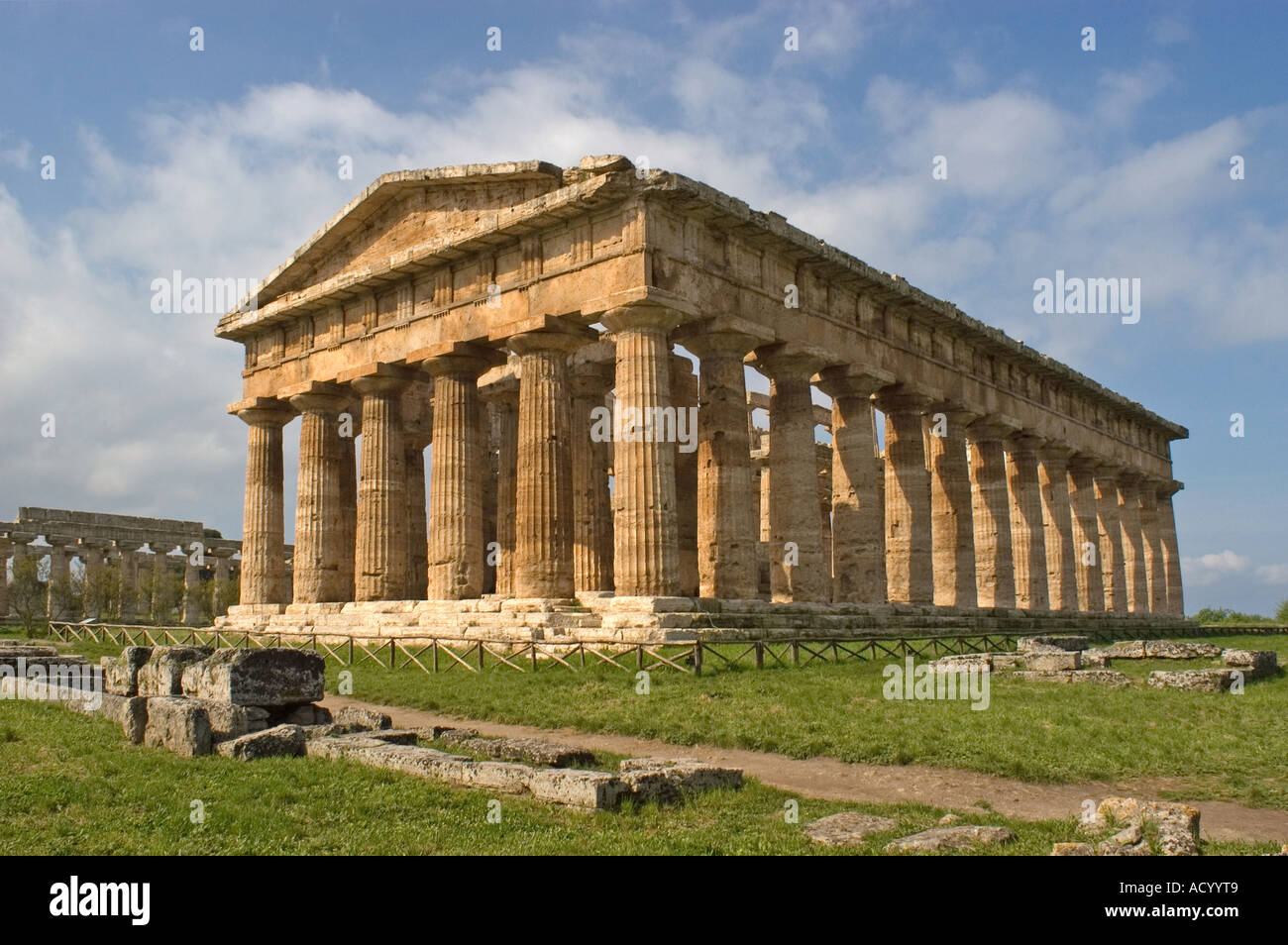 Paestum, Campania, Italy. Remains of Greek settlement founded c600BC ...