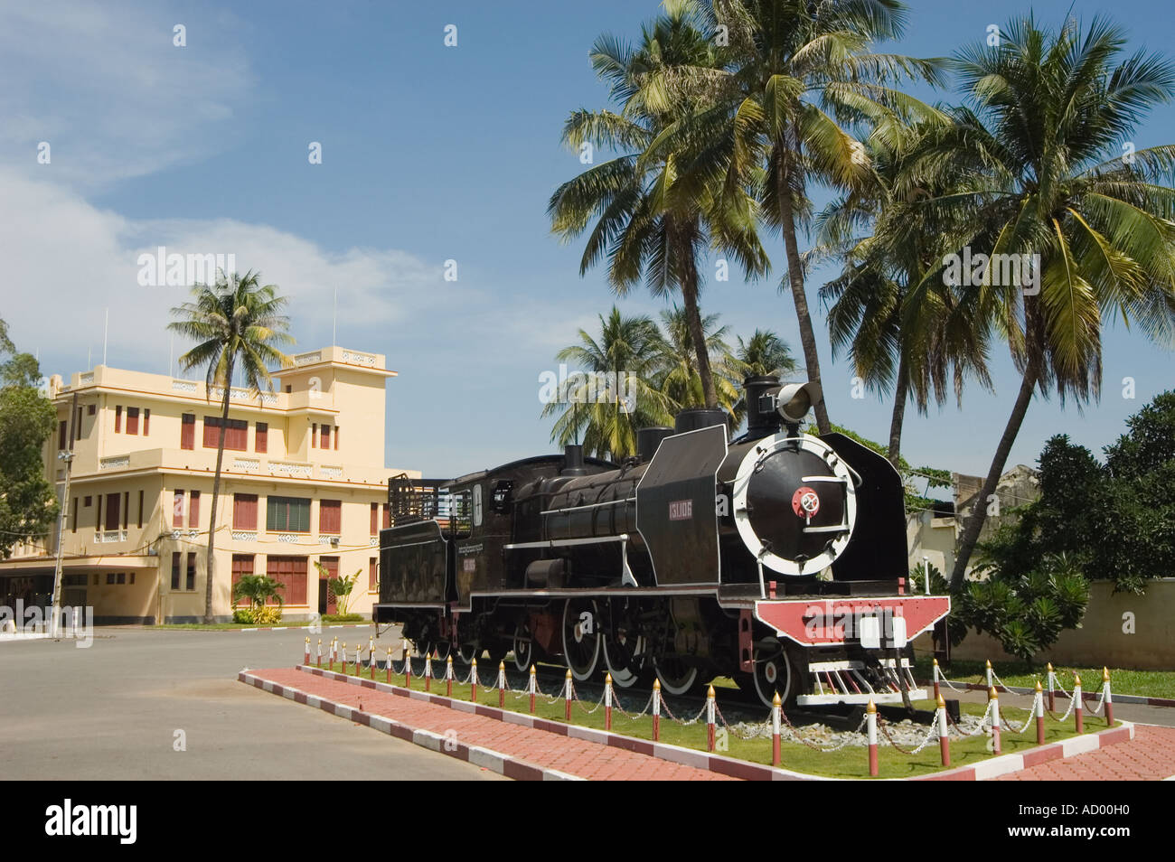 train monument at train station Phnom Penh Cambodia South East Asia ...