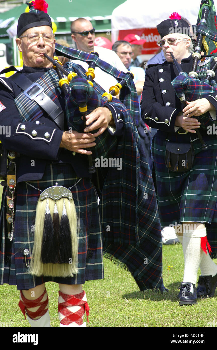 Scottish bagpipe players in Weston Super Mare Stock Photo - Alamy