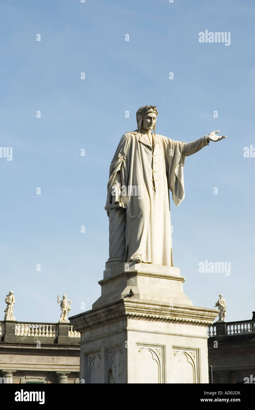 Statue of Dante, Naples, Italy Stock Photo - Alamy