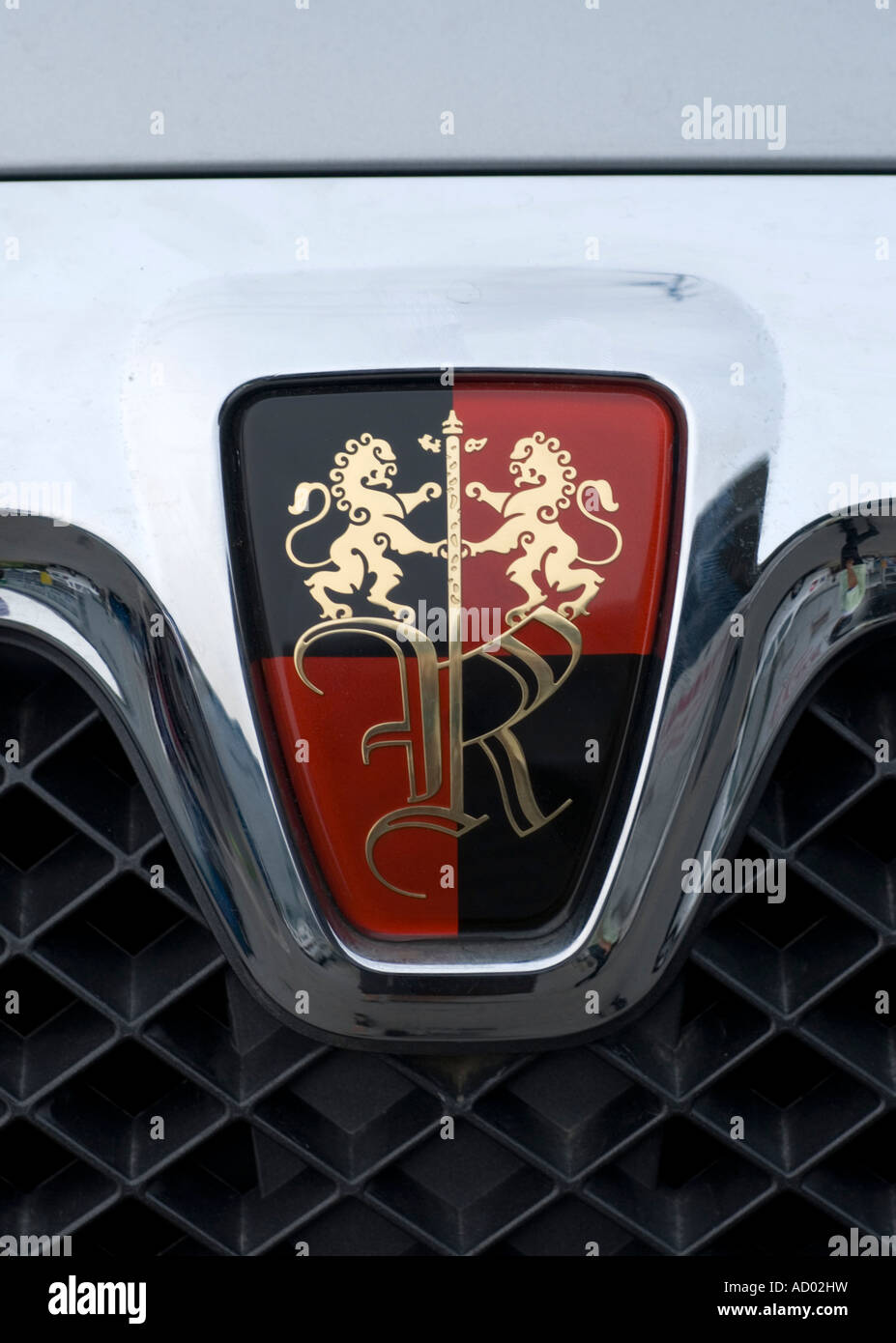 Detail of logo on new Chinese made Roewe car in Beijing showroom 2007 ...