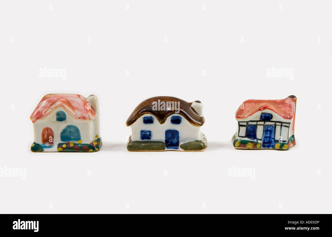 Miniature ceramic houses Stock Photo - Alamy