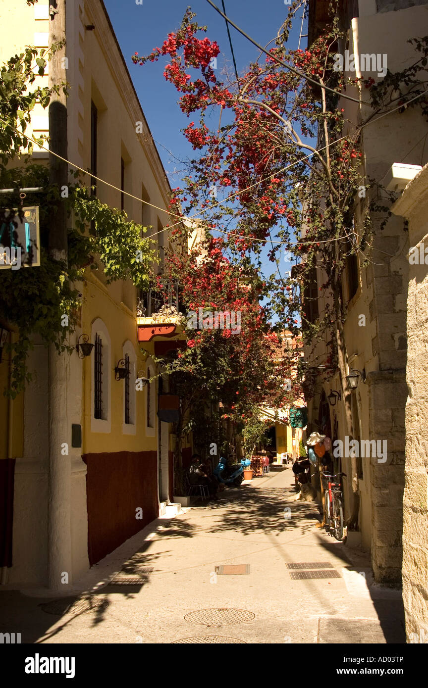 Chania back alley, Greece Stock Photo - Alamy