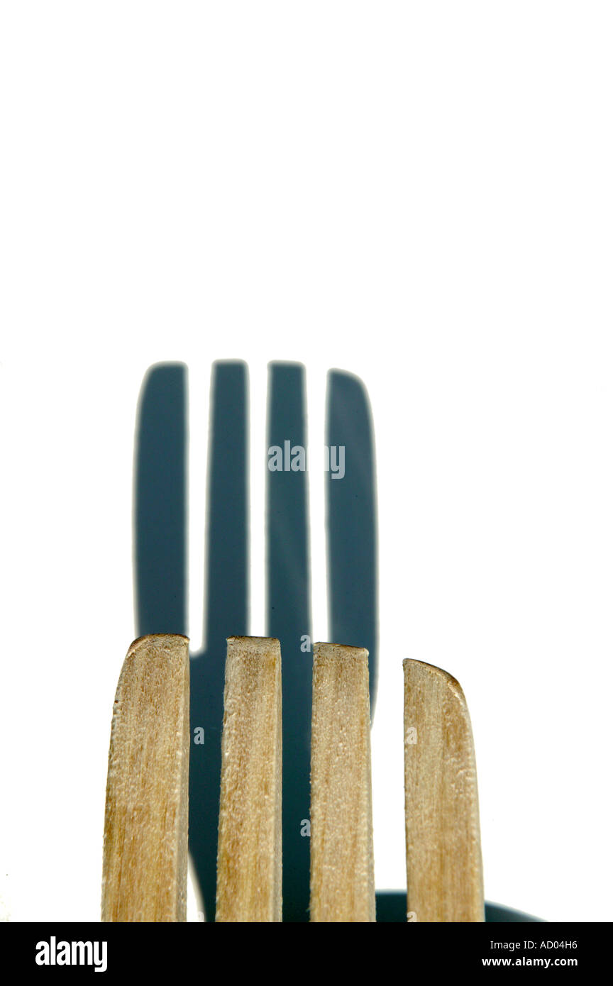 Detail of large cooking fork used in the kitchen Stock Photo - Alamy