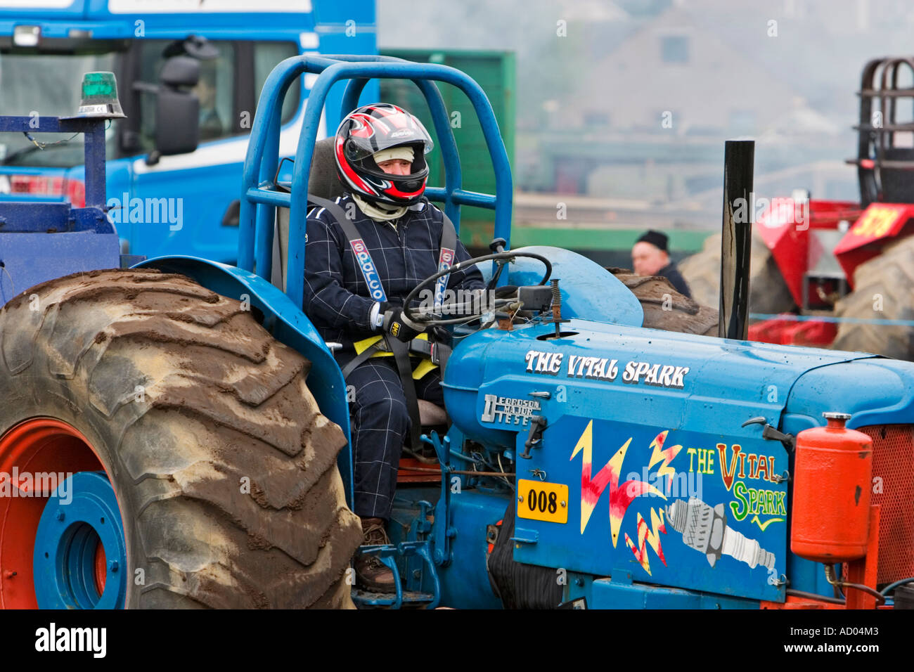 Tractor pulling contest at Scottish agricultural show Stock Photo - Alamy