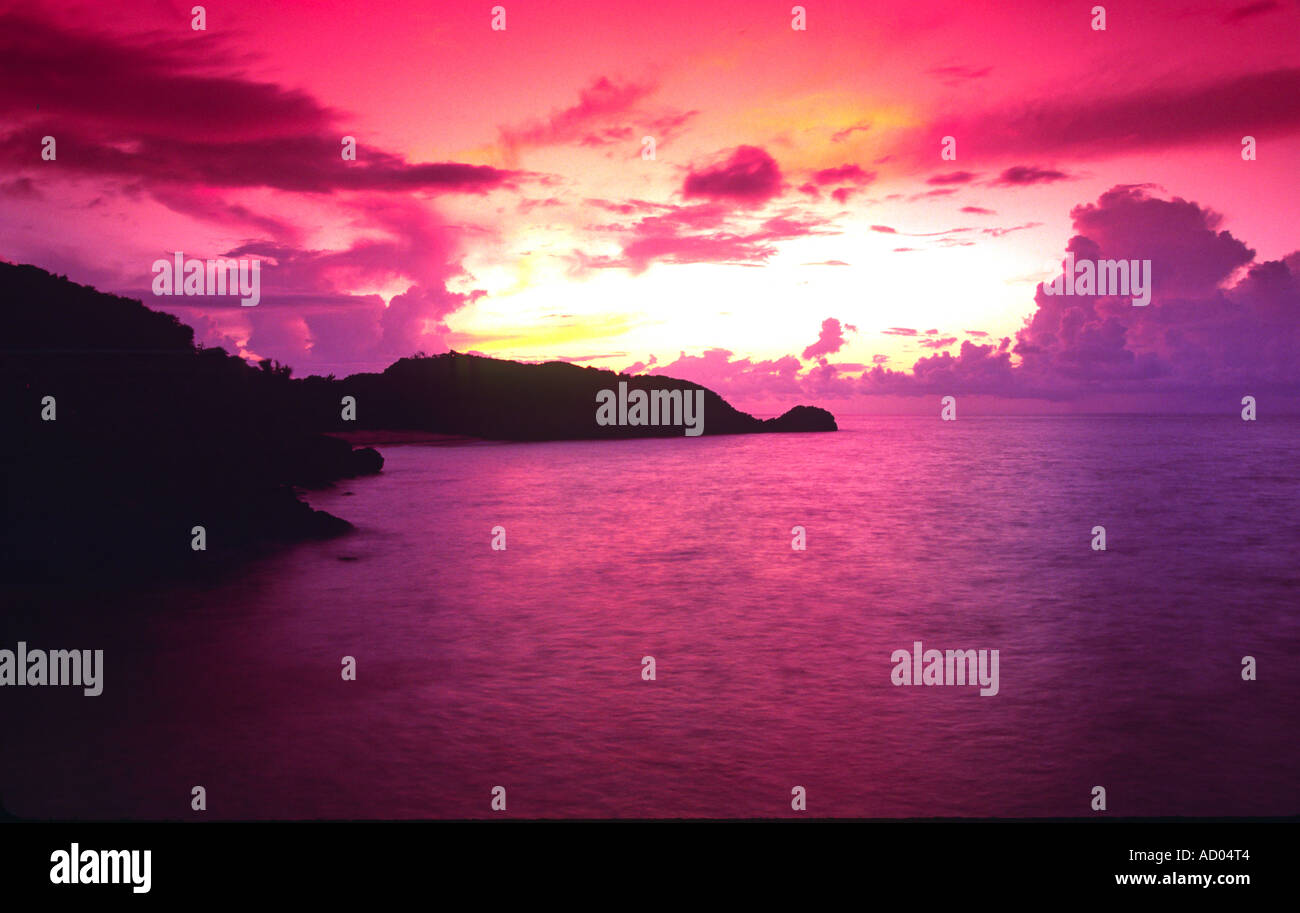 South Pacific Sunset Stock Photo - Alamy