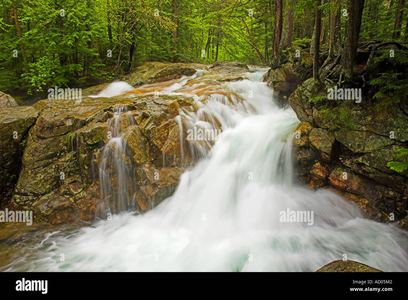 The Basin Waterfalls in the White Mountains of New Hampshire Stock ...