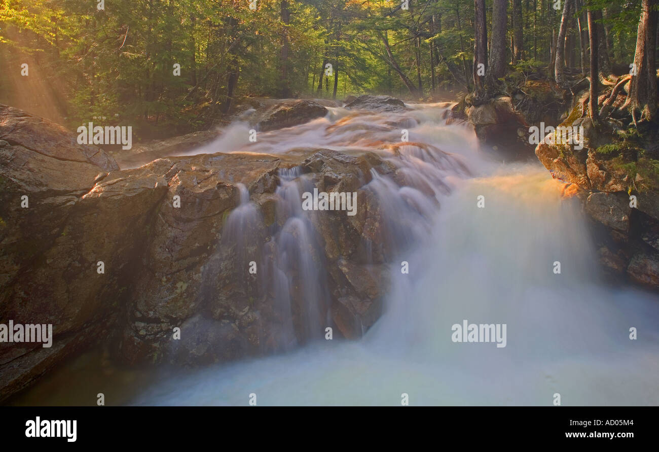 The Basin Waterfalls in the White Mountains of New Hampshire Stock ...