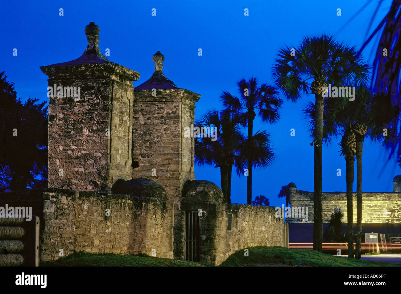Colonial city gates in St Augustine Florida USA Stock Photo - Alamy