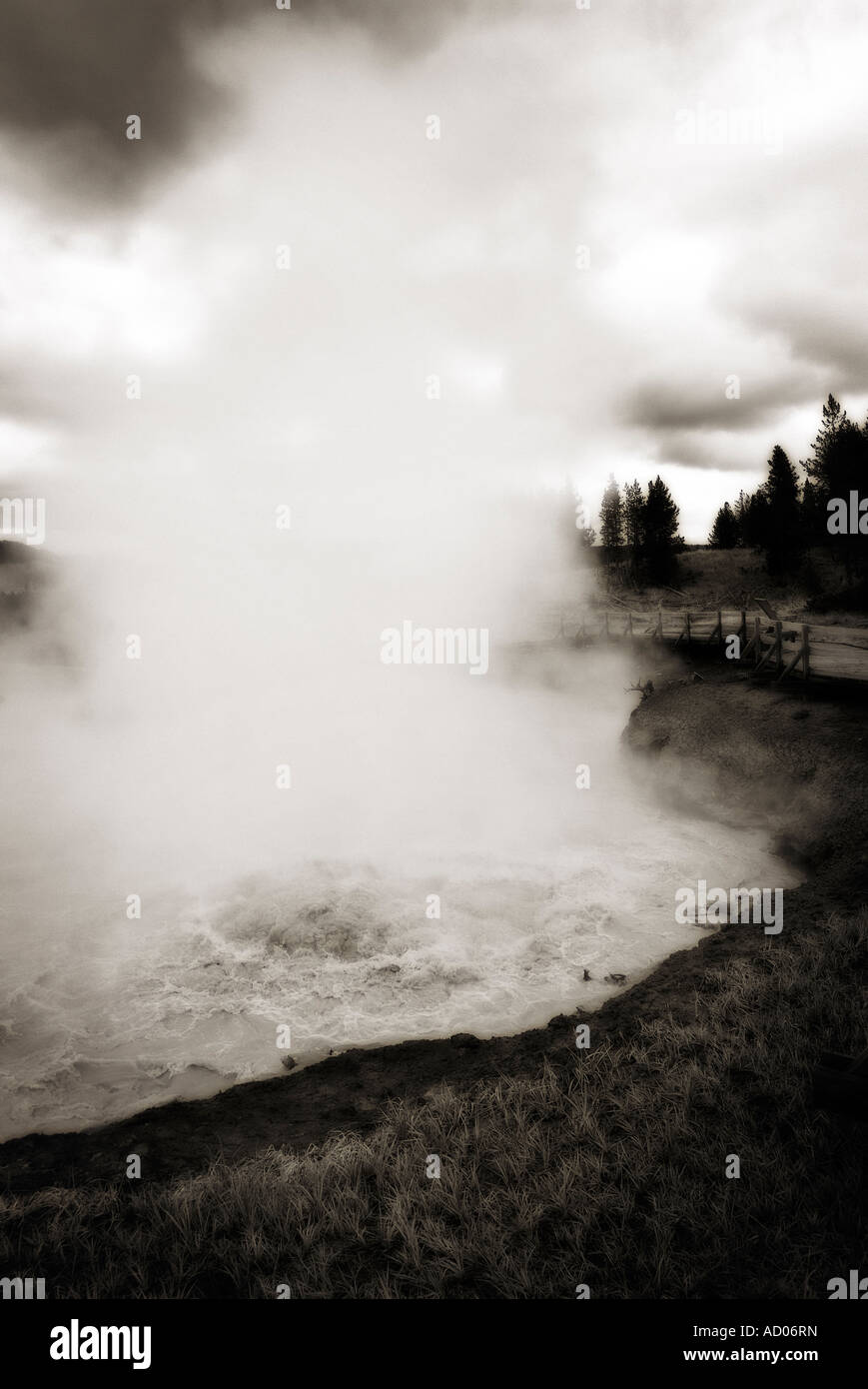 Mud Volcano area. Yellowstone National Park. Wyoming State. USA Stock ...