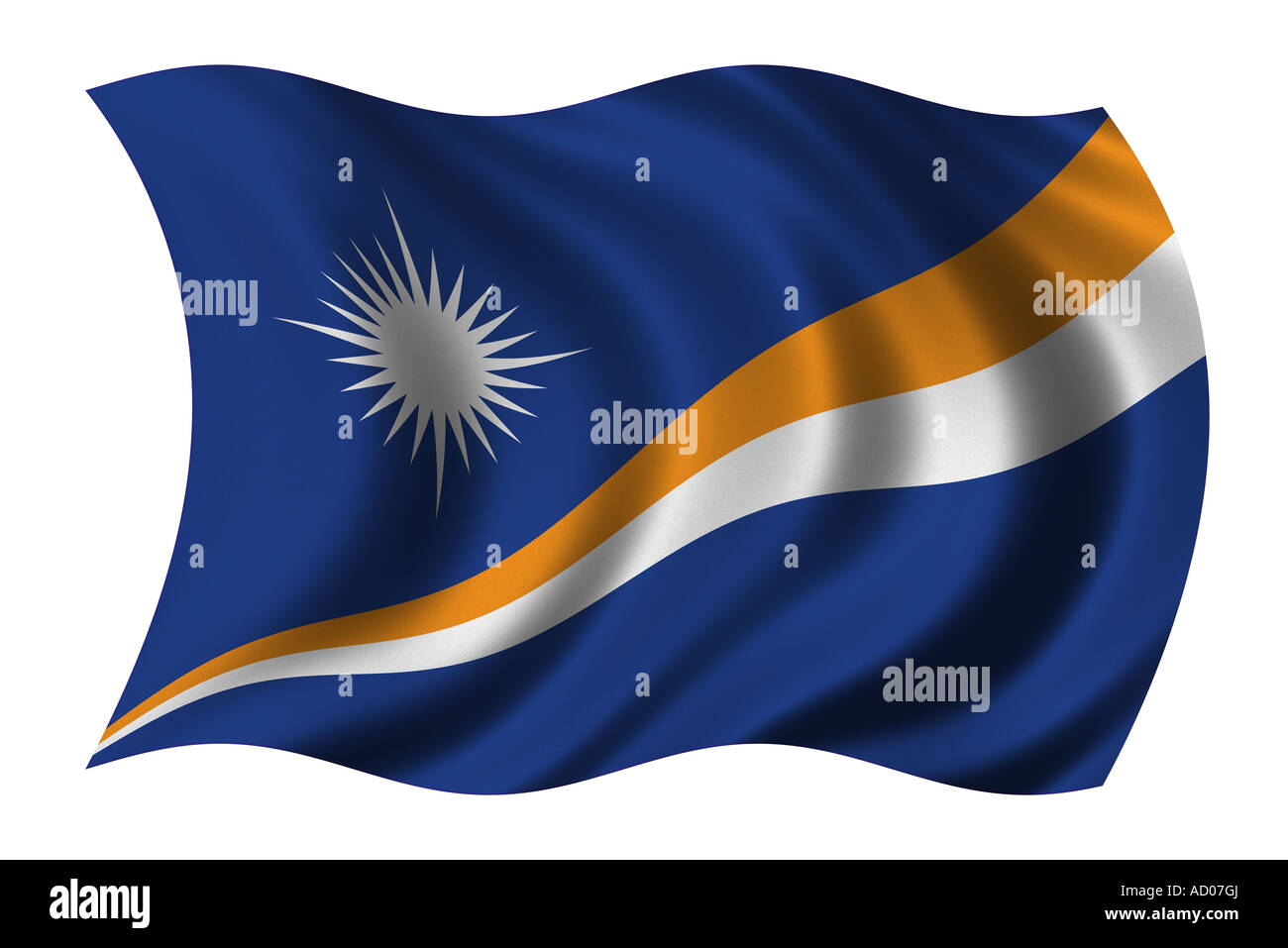 Flag of the Marshall Islands Stock Photo - Alamy