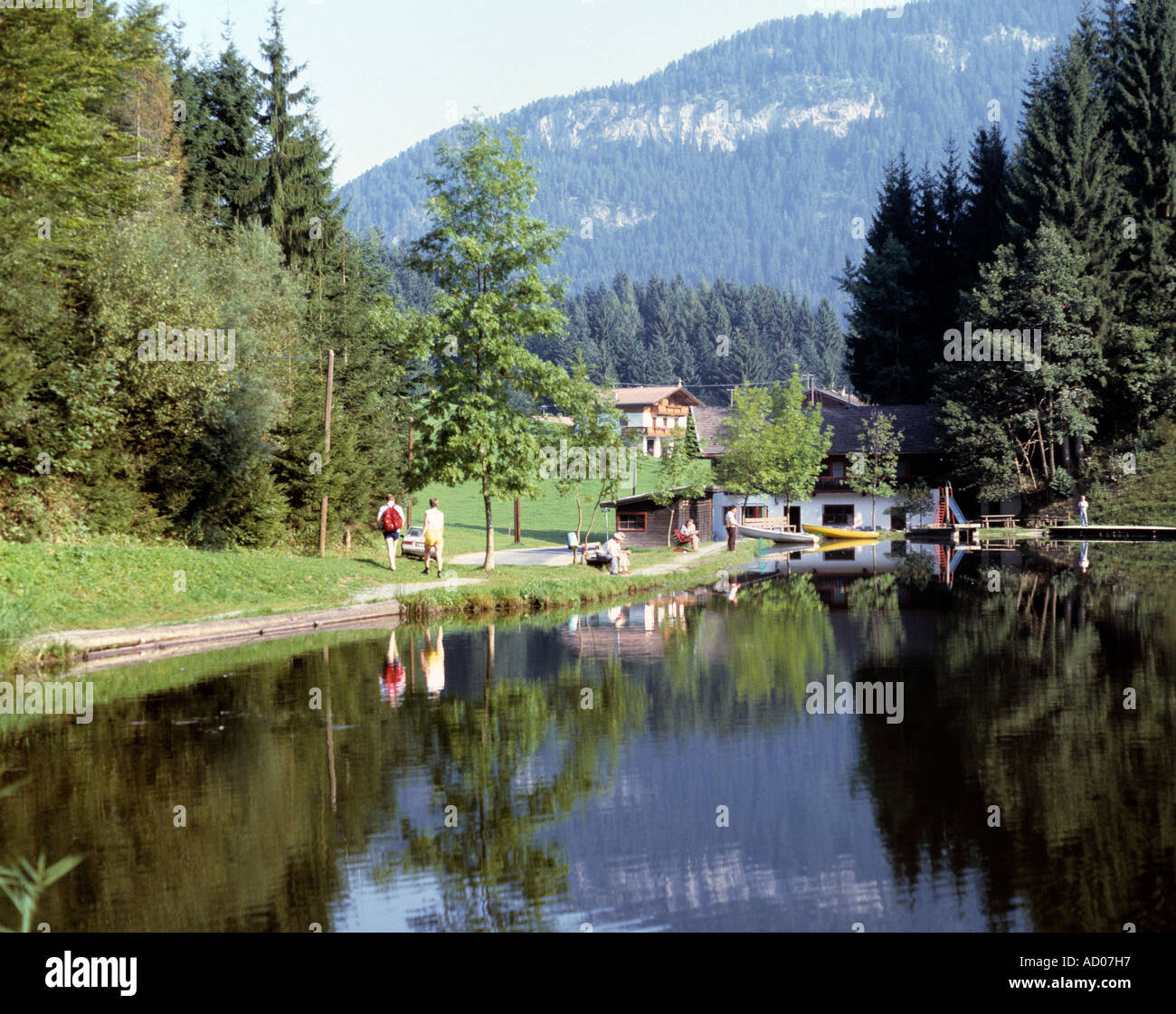 inland water system with landscape reflections Stock Photo - Alamy