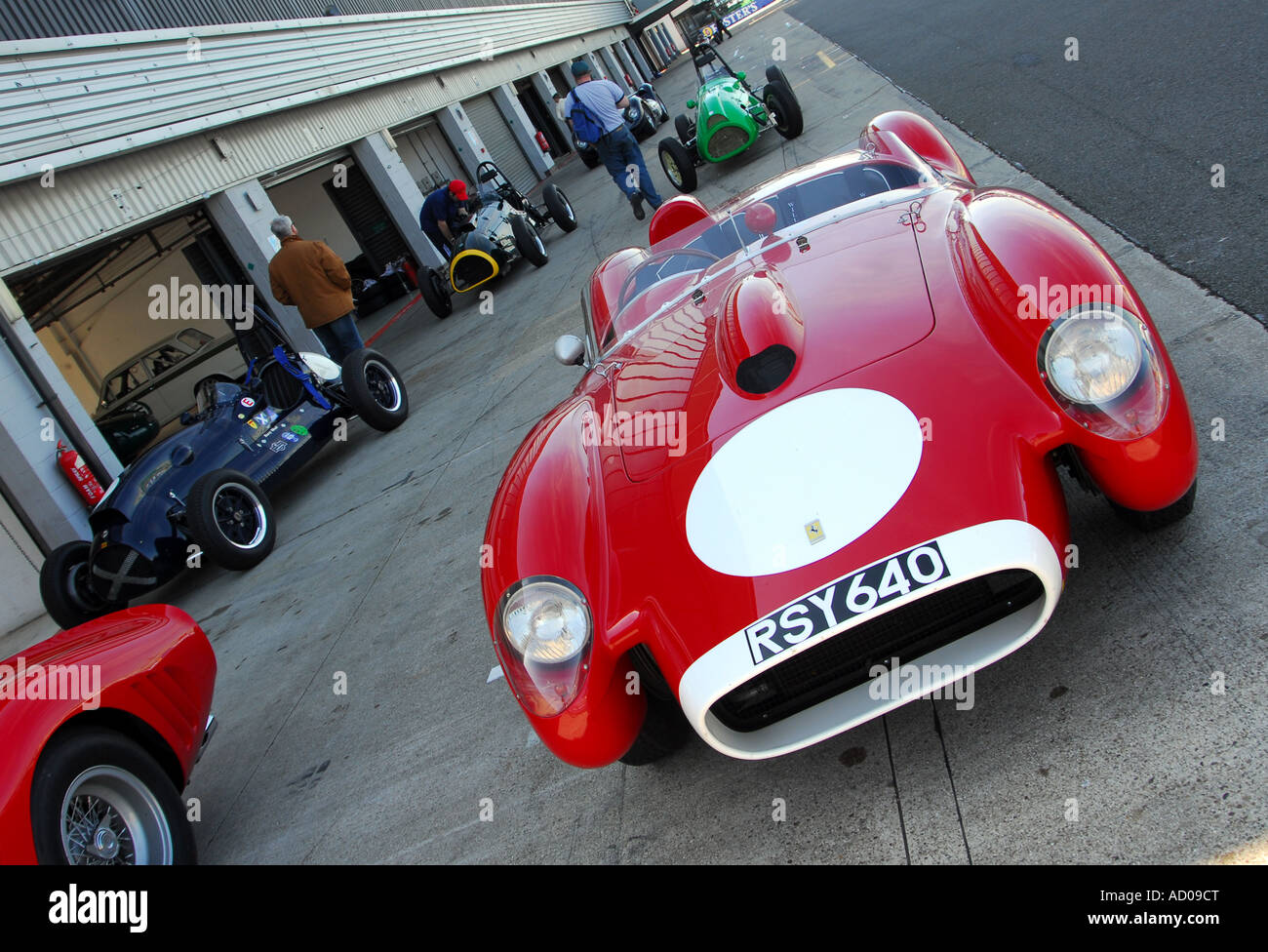 Ferrari historic racing car on track at Silverstone Stock Photo - Alamy