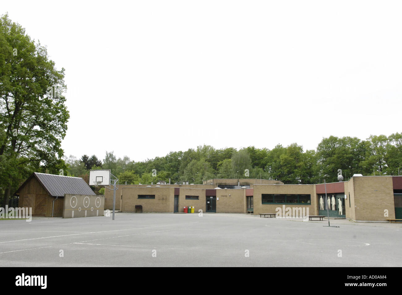 school middle school playground 1970's seventies design open plan retro ...