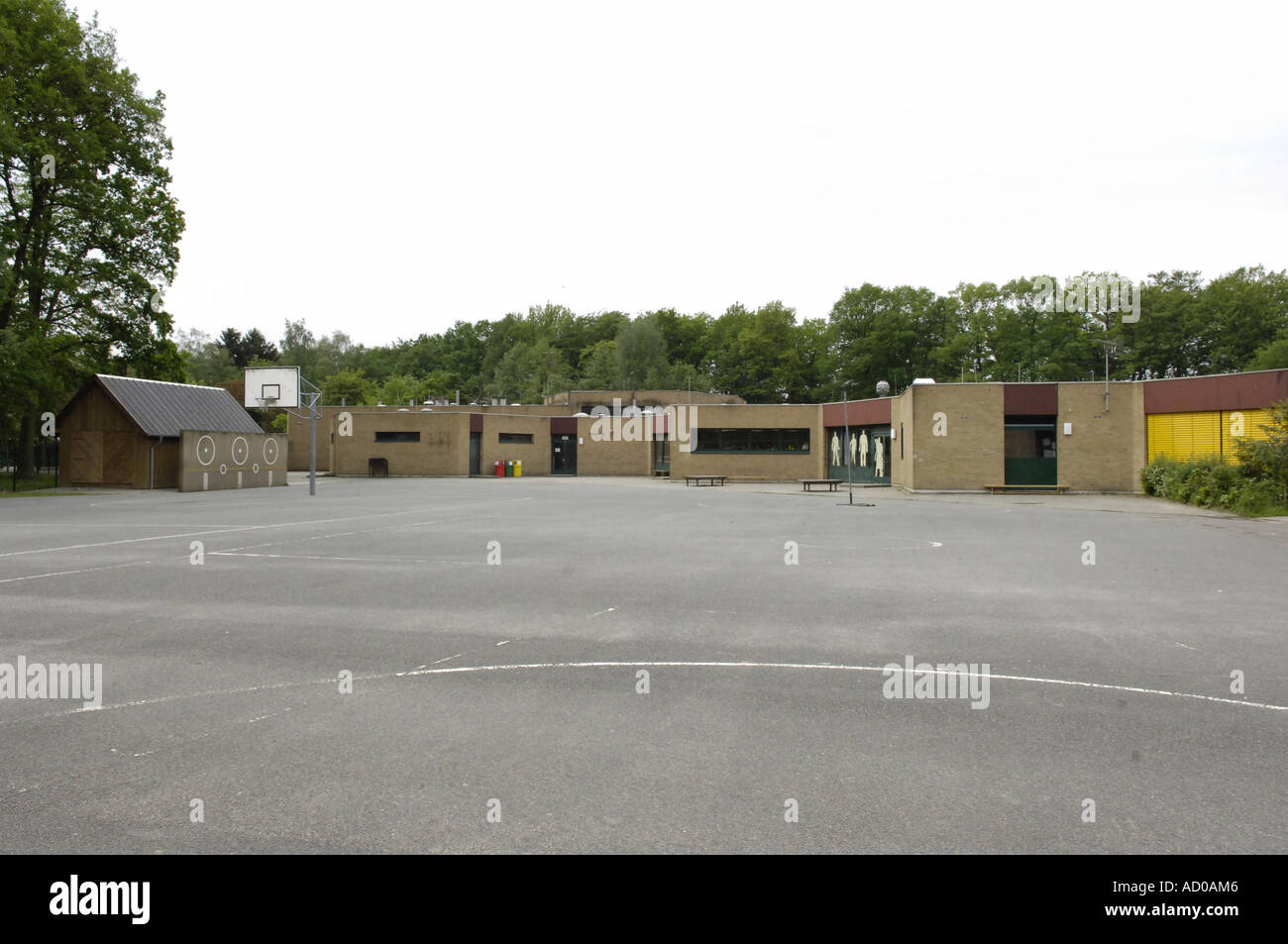 school middle school playground 1970's seventies design open plan retro ...