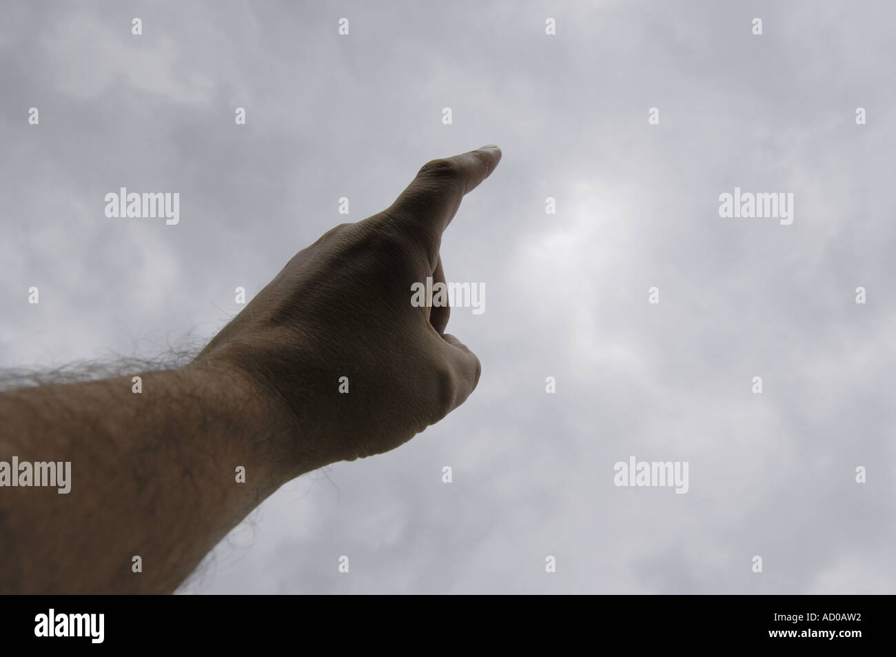 caucasian hand upwards up sky colour color horizontal concept hope ...
