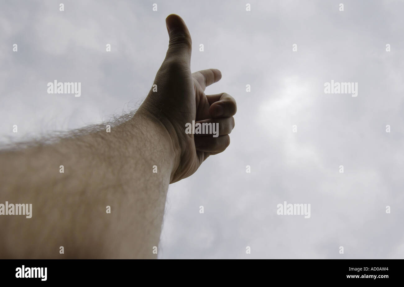 caucasian hand upwards up sky colour color horizontal concept hope ...