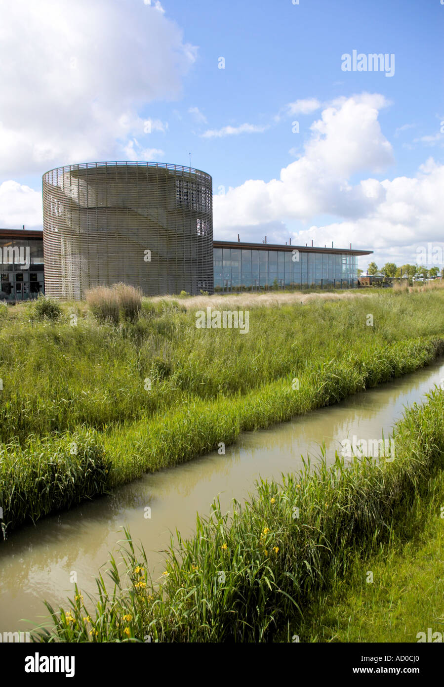 a wildfowl park at a French motorway cafe Aire de Baie de Somme Stock ...