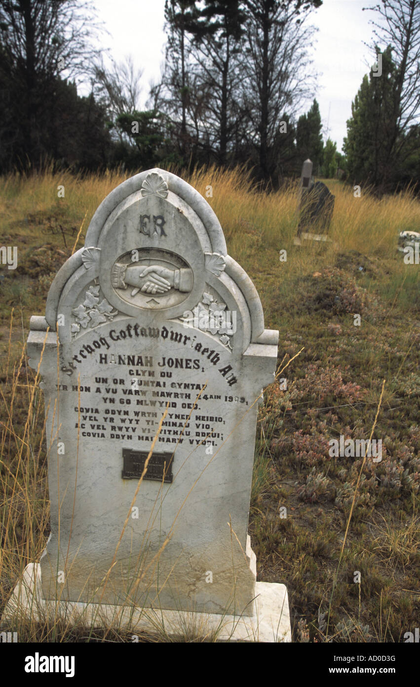 Grave of one of original Welsh settlers in Patagonia, Trelew, Argentina ...