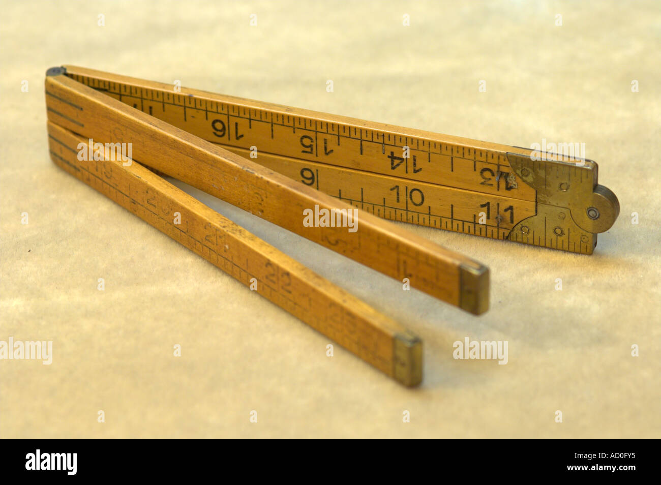 Antique folding ruler measuring hi-res stock photography and images - Alamy