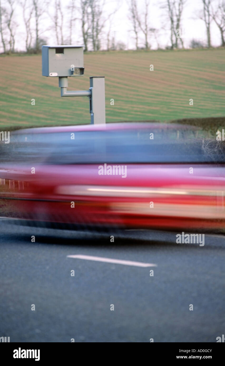 Speed camera rural road England UK Stock Photo - Alamy