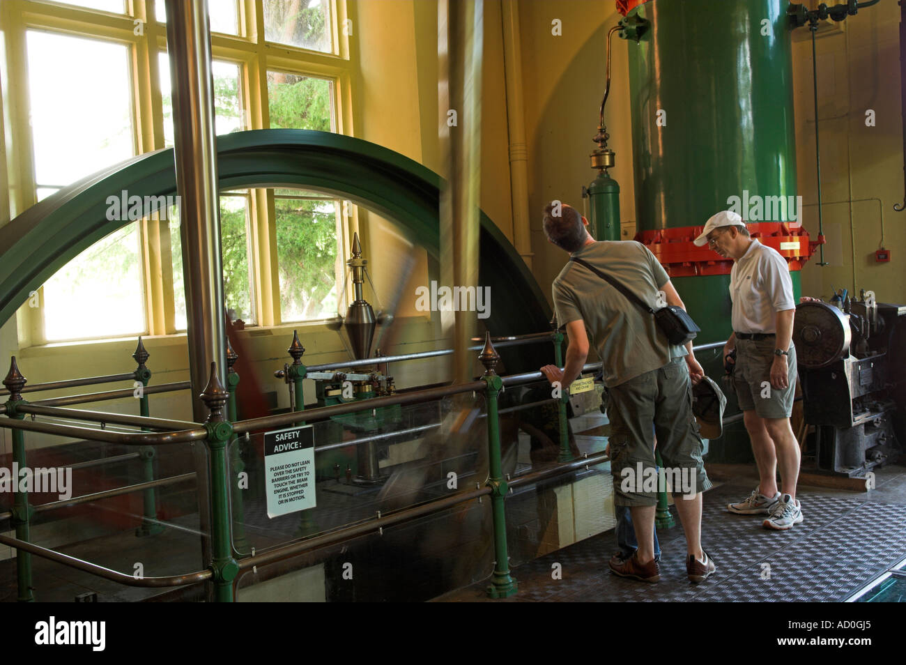 Steam driven beam engine Blagdon Lake water pumping station museum part ...