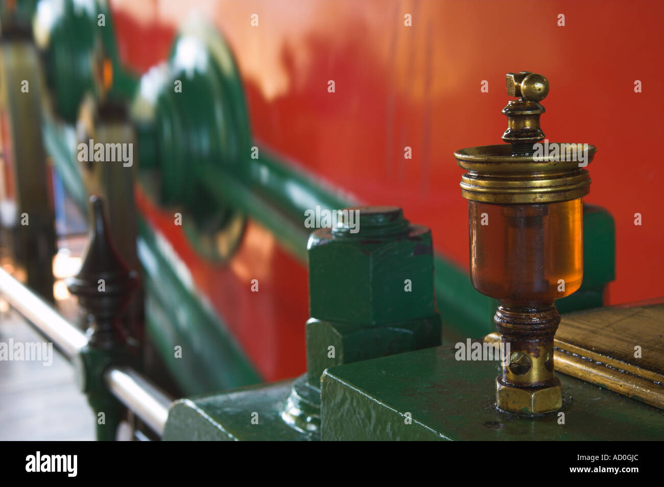 Automatic oiling pot and shafts attached to main beam of steam driven ...