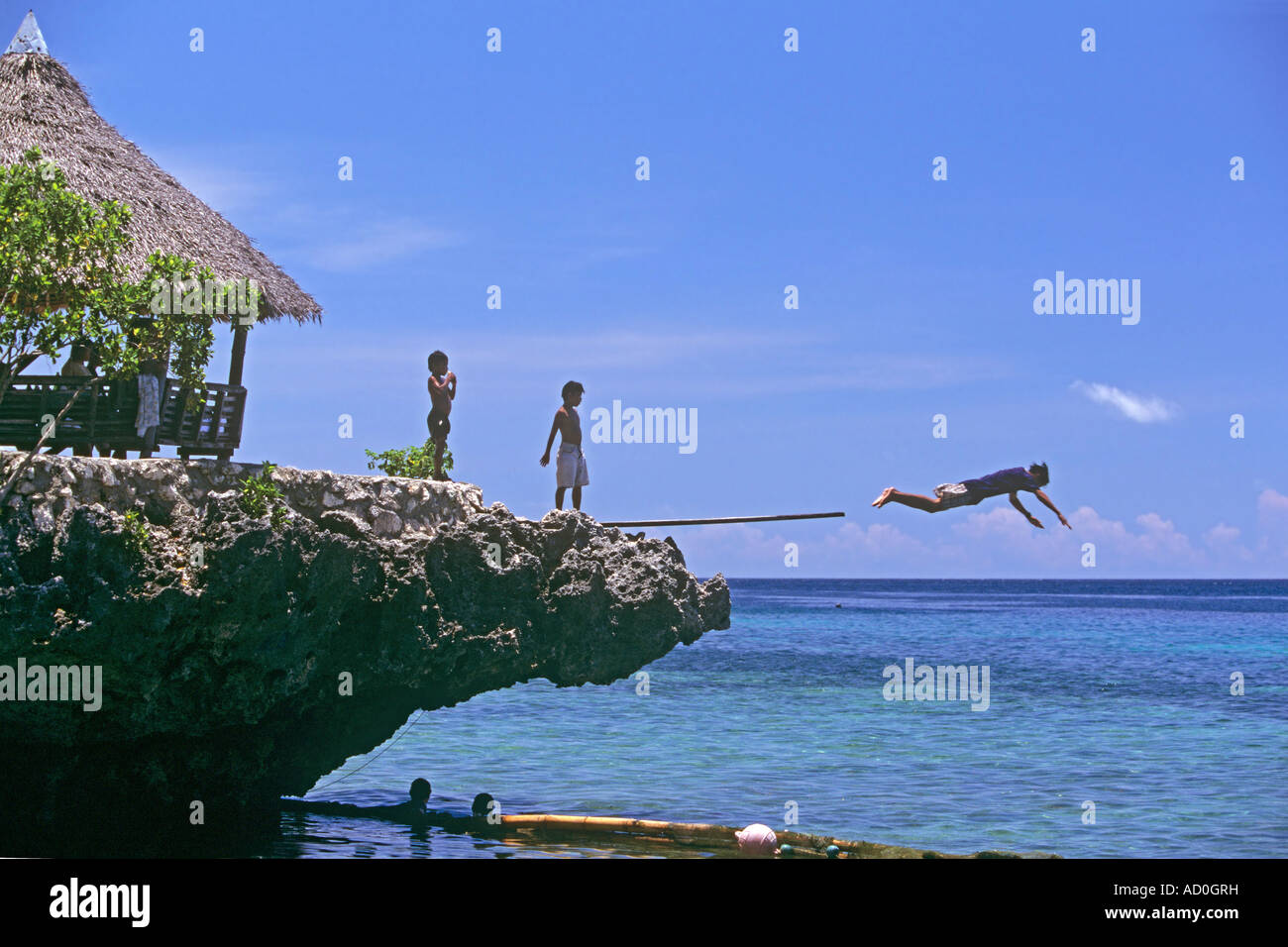 Kids diving Cebu Visayas Philippines Stock Photo - Alamy